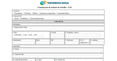CAT - Comunicação de Acidente do Trabalho - Blog Portal da Prevenção